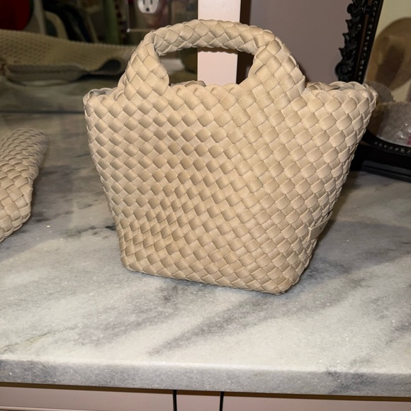 Naghedi | Bags | Tan Woven Tote Bag Naghedi Small | Poshmark